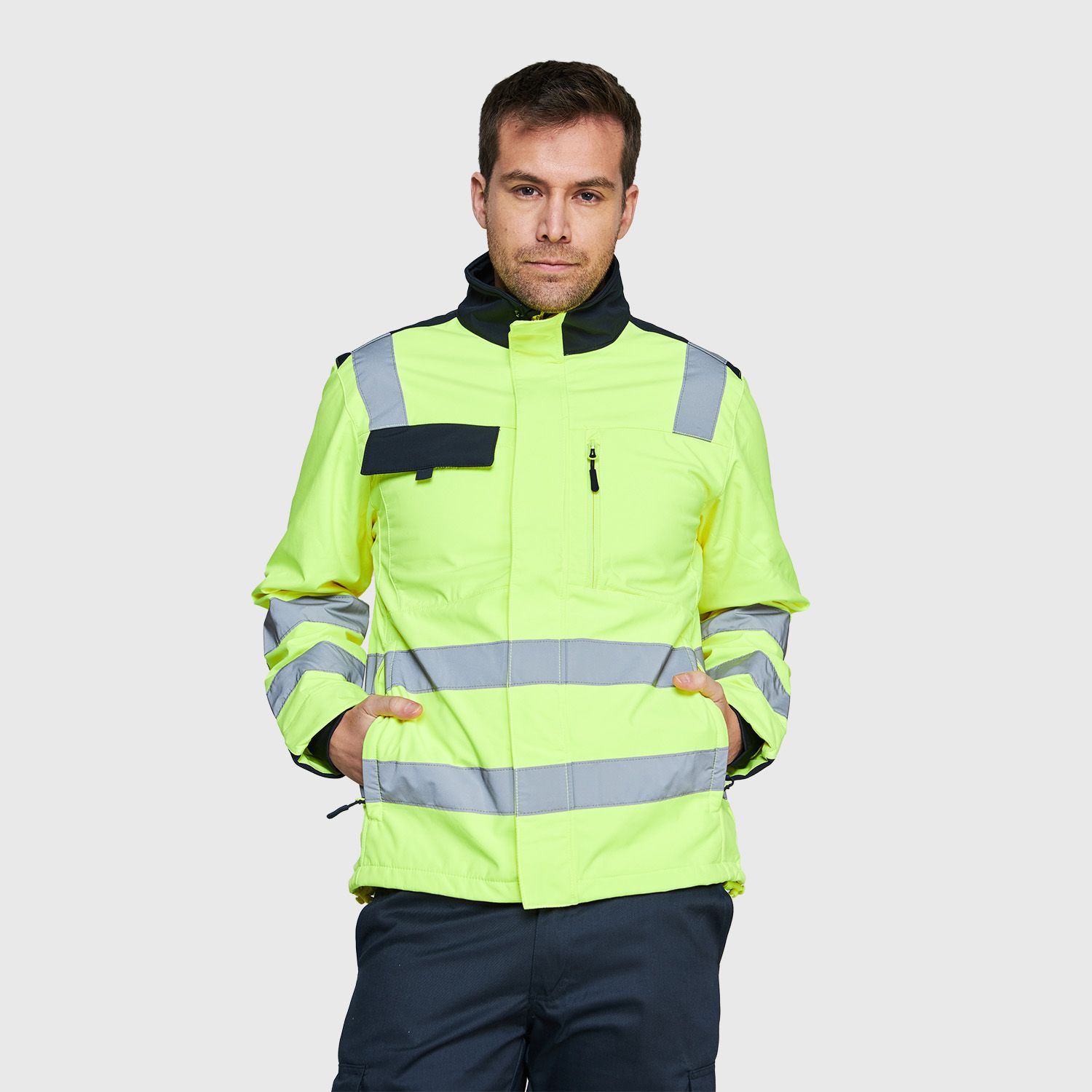 Softshell Bicolor Alta Visibilidad Hombre - Tienda