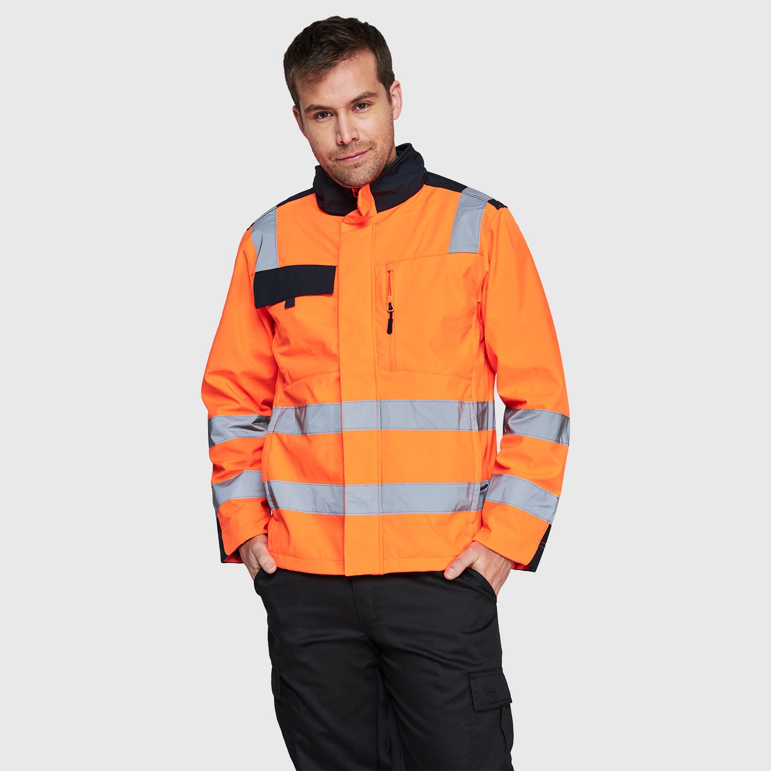 Softshell Bicolor Alta Visibilidad Hombre - Tienda